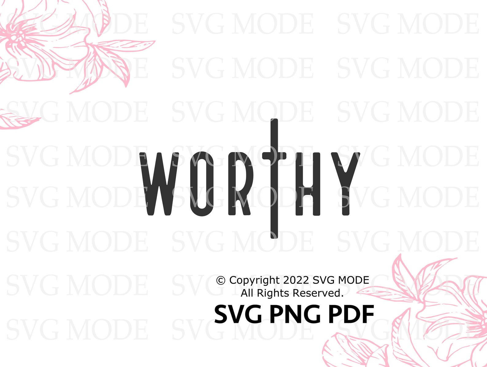 Worthy SVG PNG PDF Religious Svg Inspirational Svg - Etsy
