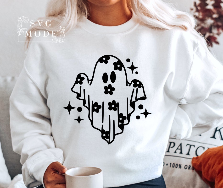 Daisy Ghost Svg Cute Halloween Svg Spooky Vibes Svg - Etsy
