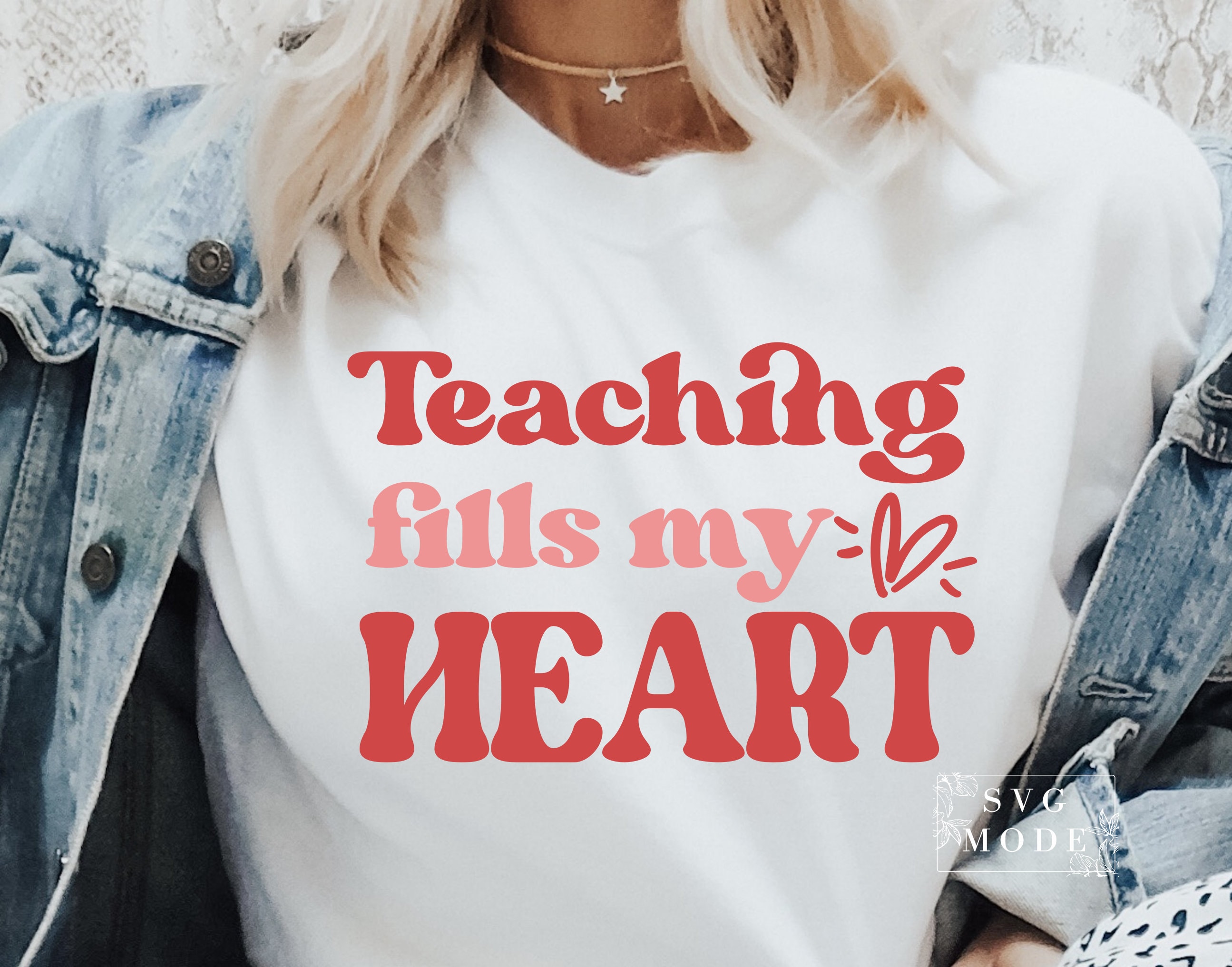 Teaching Fills My Heart SVG PNG PDF Teacher Gift Svg Hello - Etsy