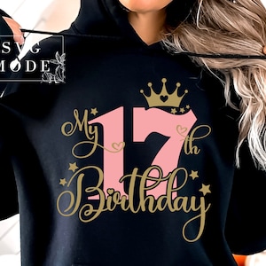 17th Birthday SVG PNG, 17th Birthday Svg, Birthday Svg, 17th Birthday ...