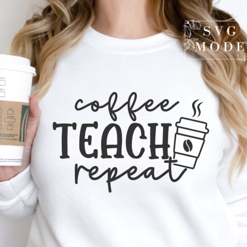 Teacher Coffee Svg - Etsy