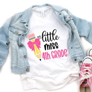 Little Miss Fourth Grade SVG PNG, Hello 4th Grade Svg, Back to School ...