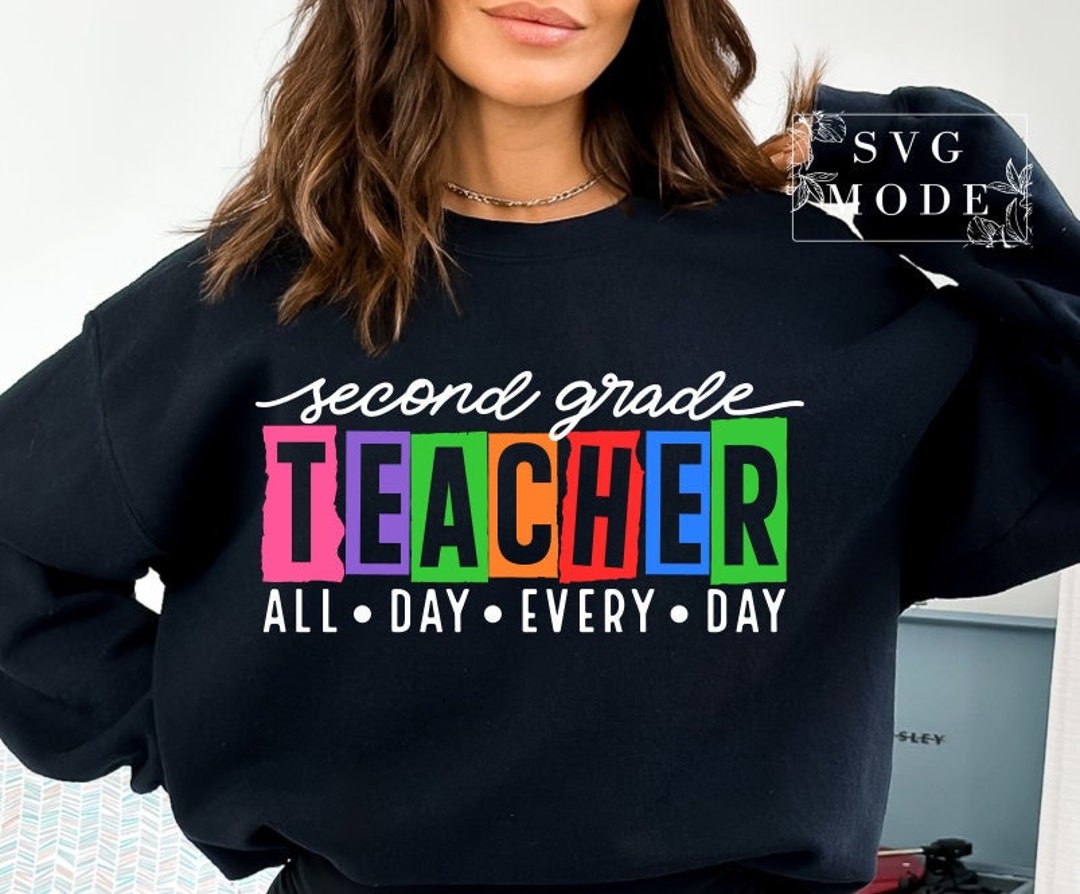 Second Grade Teacher SVG PNG, Teacher Life Svg, 2nd Grade Teacher Svg ...