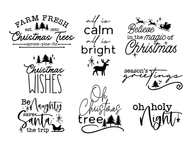 Christmas SVG Bundle, Farmhouse Christmas Svg, Farmhouse Sign Svg ...