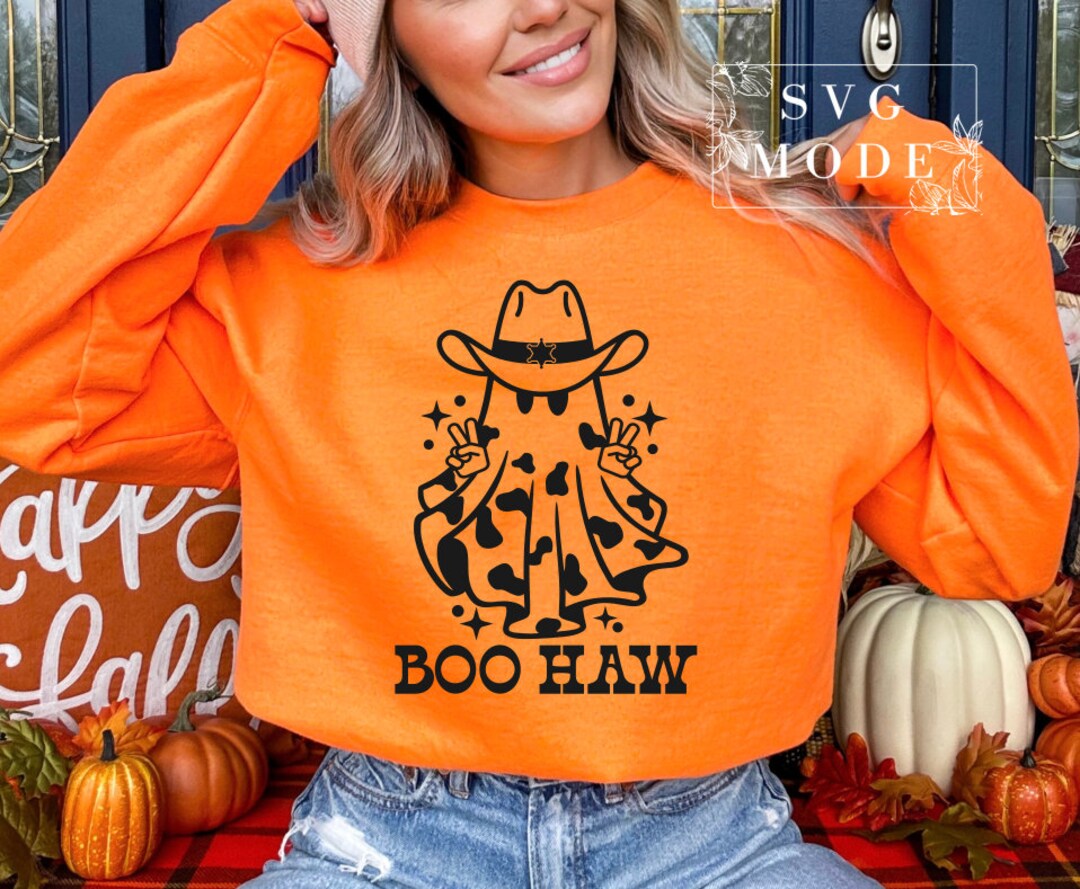 Boo Haw SVG PNG PDF, Cowboy Ghost Svg, Halloween Svg, Funny Halloween ...