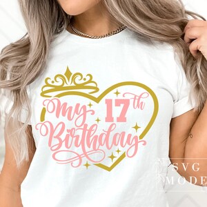 17th Birthday SVG PNG, 17th Birthday Svg, Birthday Svg, 17th Birthday ...