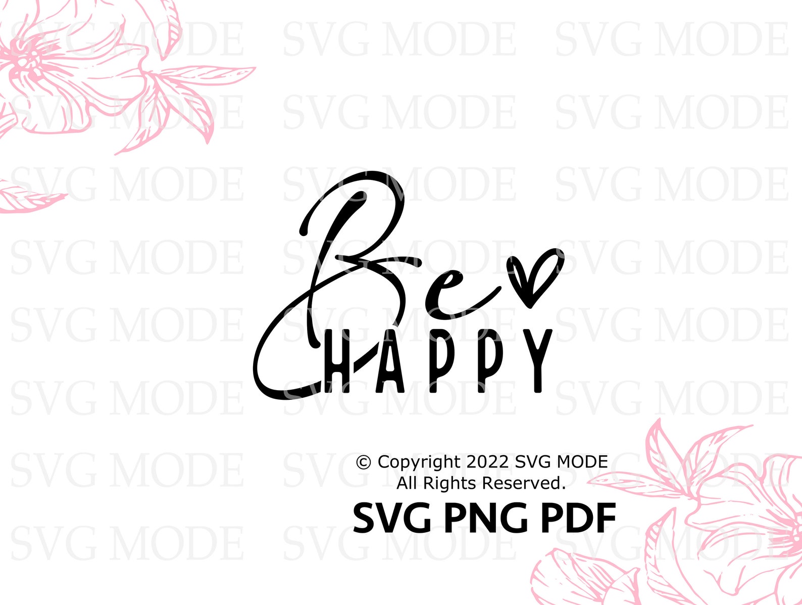 Be Happy SVG PNG PDF Choose Happy Svg Happy Svg - Etsy Israel