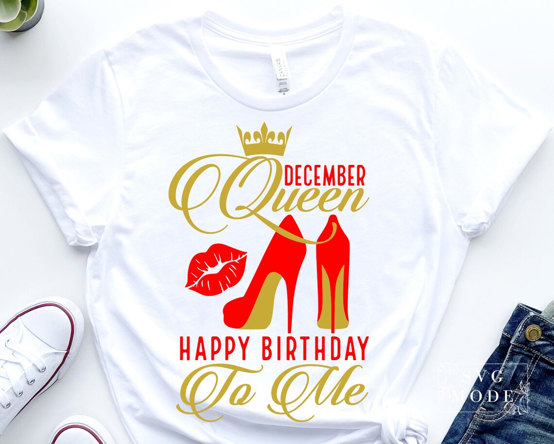 This Queen Was Born in December SVG Birthday Queen Svg - Etsy