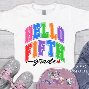 Fifth Grade Vibes SVG PNG PDF, Hello Fifth Grade Svg, Teacher Svg ...