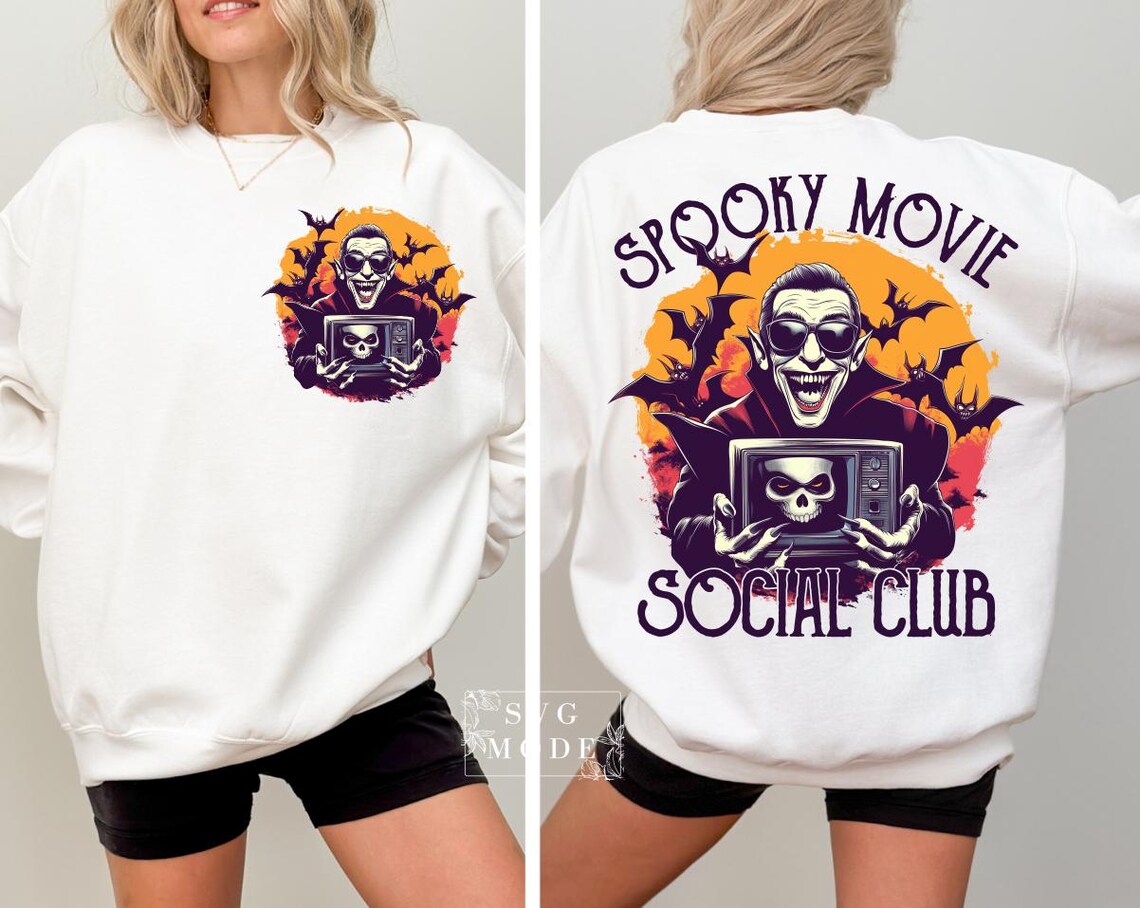 Spooky Movie Social Club PNG, Horror Movie Social Club Png, Spooky ...