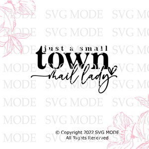 Small Town Mail Lady SVG PNG, Postal Worker Svg, Mail Lady Svg, Mail ...