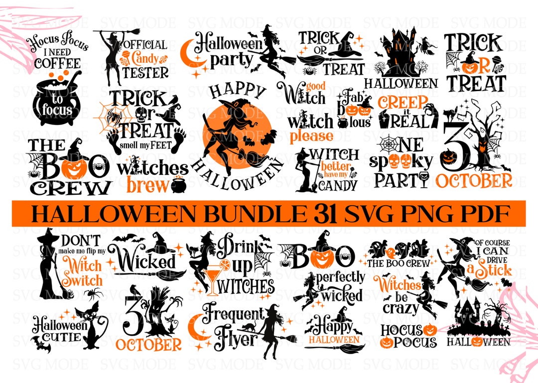 Halloween SVG Bundle, Witch, Ghost, Spooky Vibes (digital Download) - Etsy