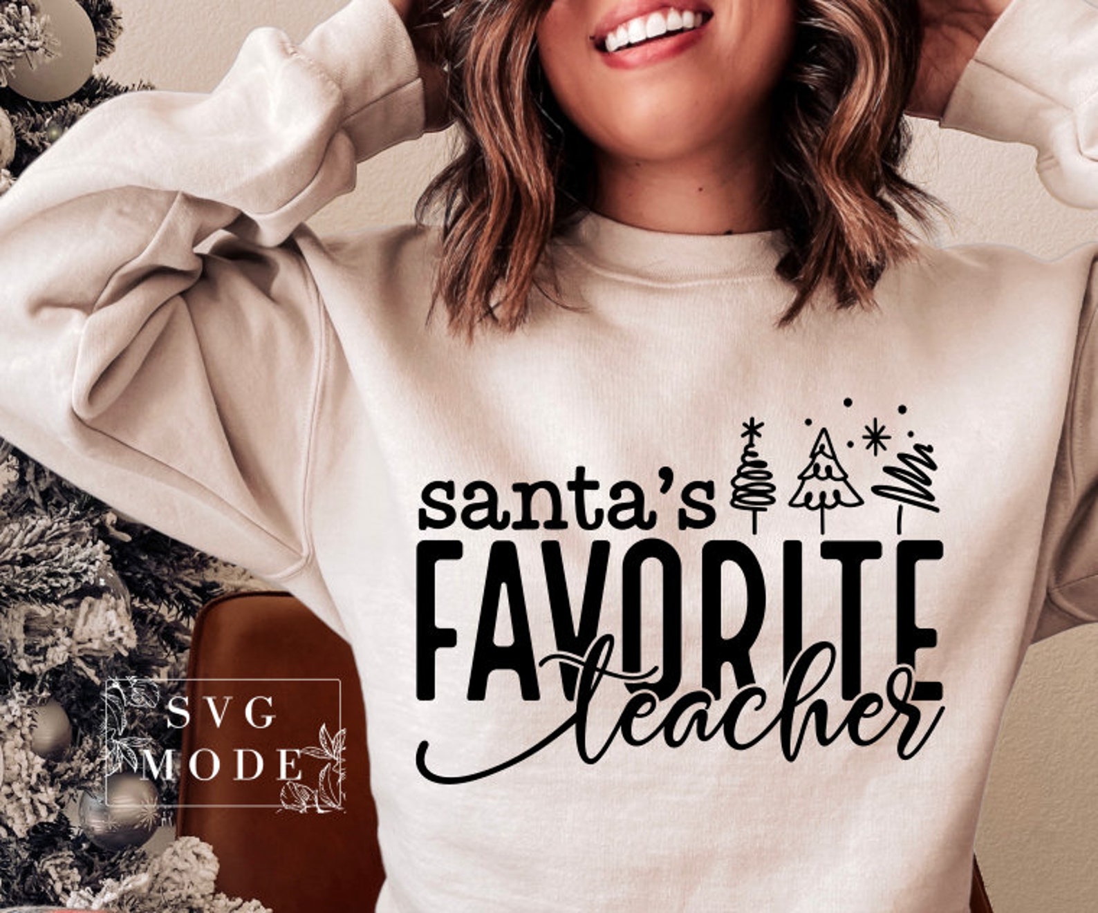Santa's Favorite Teacher SVG PNG PDF, Merry Teacher Svg, Teacher Svg ...