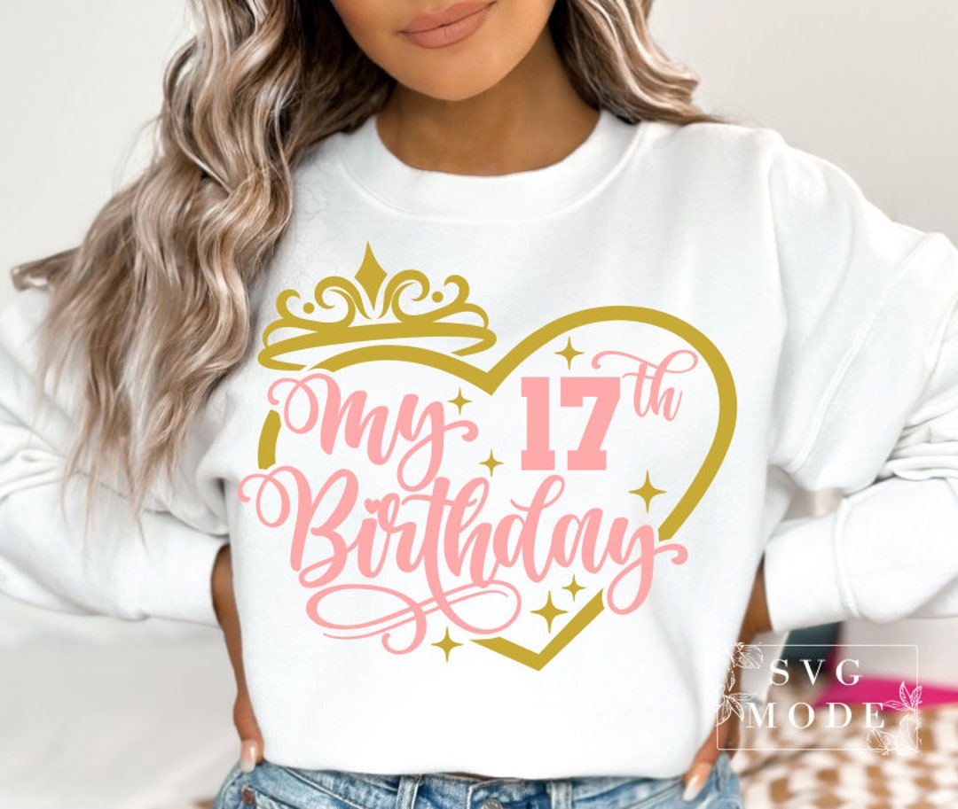 17th Birthday SVG PNG, 17th Birthday Svg, Birthday Svg, 17th Birthday ...