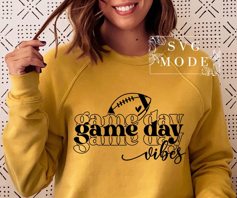 Game Day Vibes SVG PNG PDF Game Day Svg Football Svg Game - Etsy