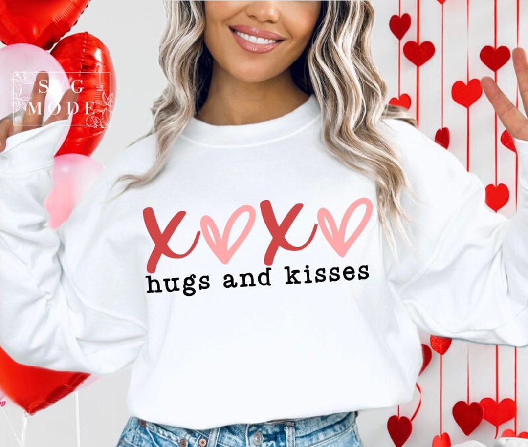 Abrazos y besos SVG PNG, Xoxo Svg, Valentine Vibes Svg, Amor Svg ...