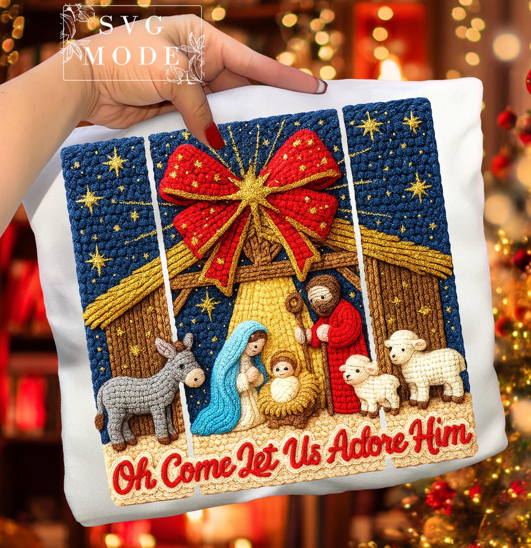 Embroidery Nativity Scene PNG, Christmas Jesus (digital Download) - Etsy