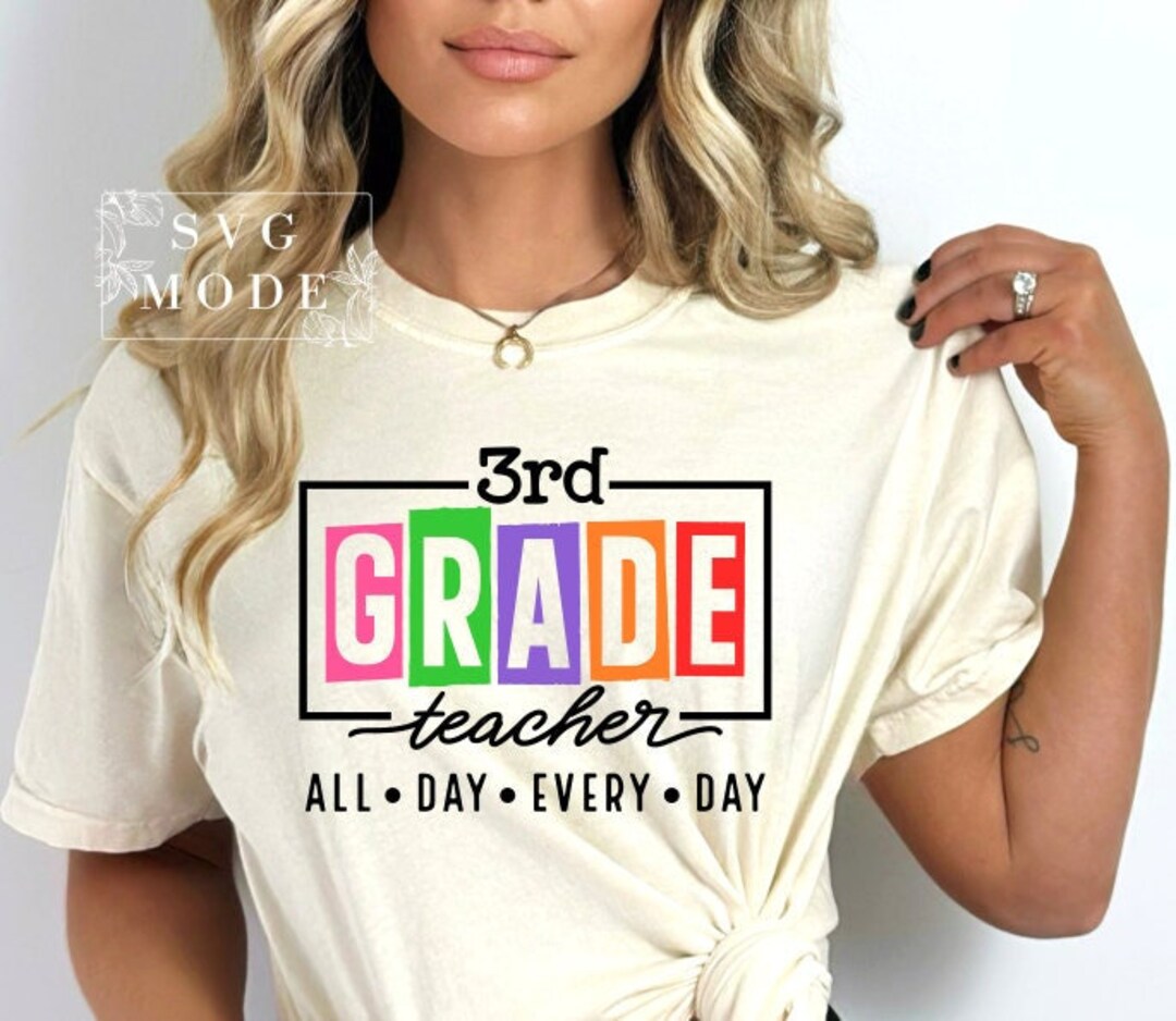 Third Grade Teacher SVG PNG, Teacher Life Svg, 3rd Grade Teacher Svg ...