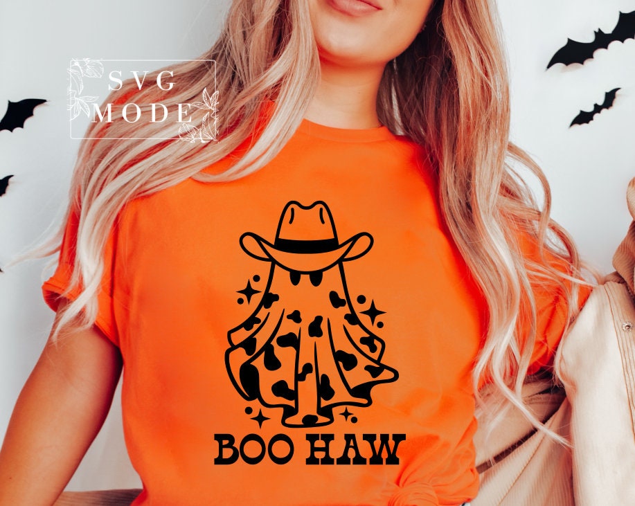 Boo Haw SVG PNG PDF Cowboy Ghost Svg Halloween Svg Funny - Etsy