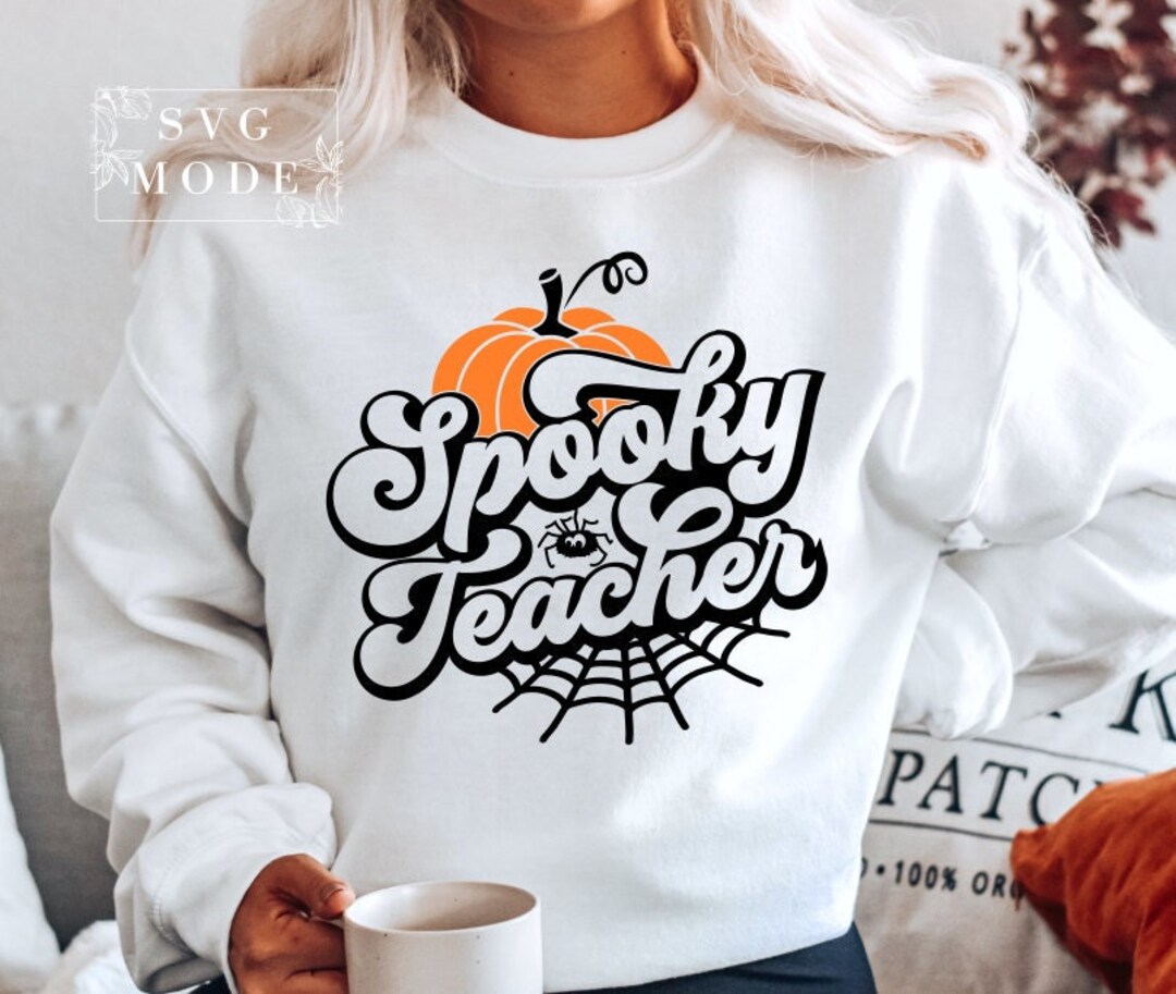 Spooky Teacher SVG PNG, Trick or Teach Svg, Funny Halloween Svg ...