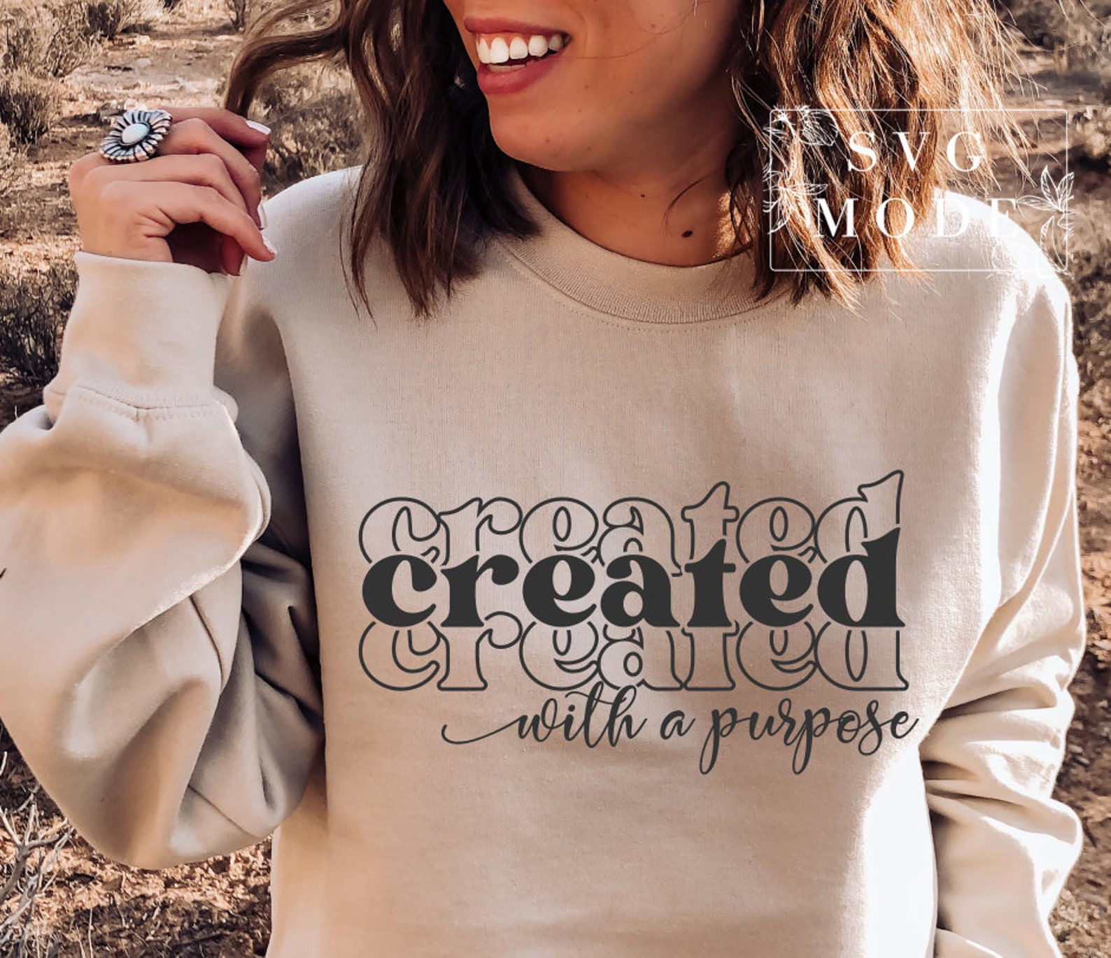 Created With a Purpose SVG PNG PDF Christian Svg Self Love - Etsy