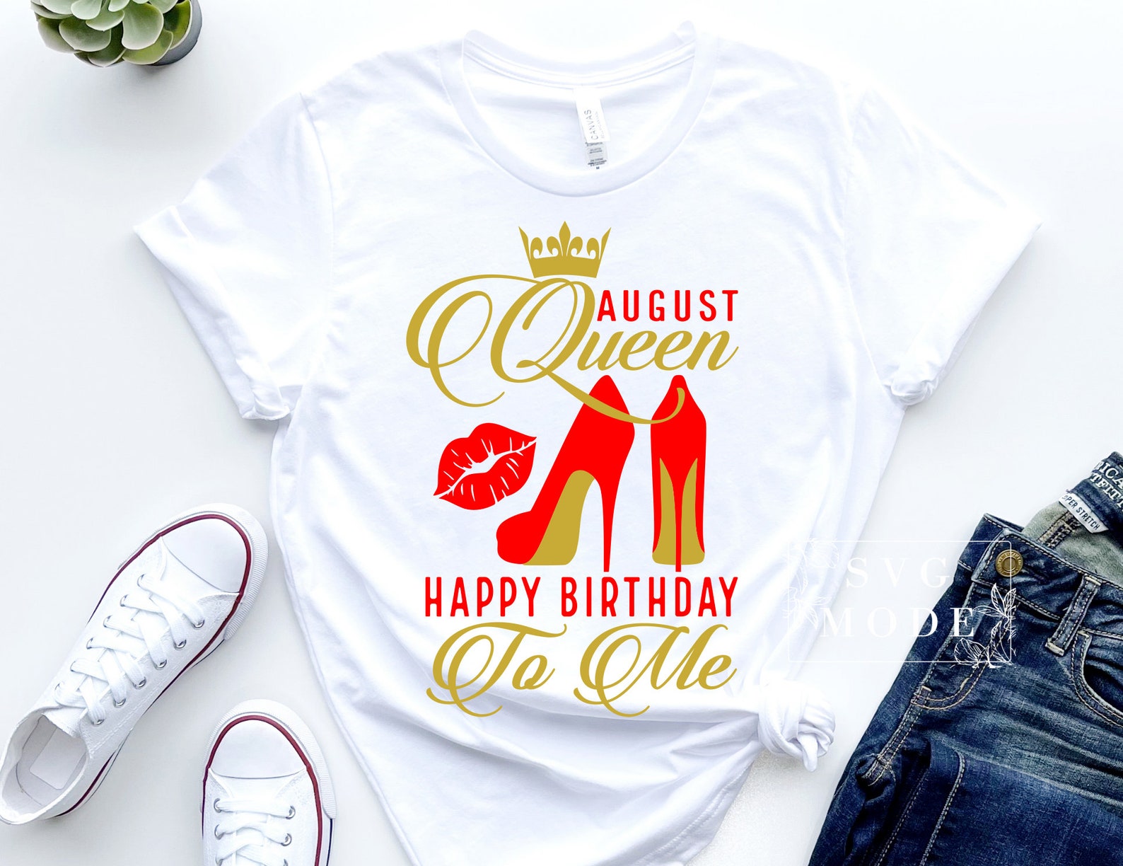 This Queen Was Born in August SVG PNG PDF Birthday Queen Svg - Etsy