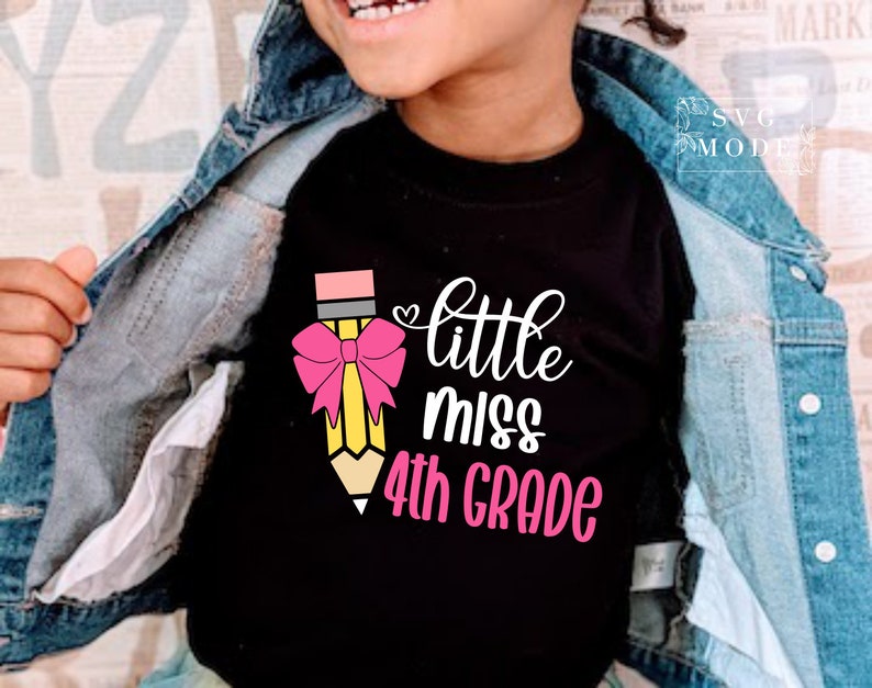 Little Miss Fourth Grade SVG PNG Hello 4th Grade Svg Back to - Etsy