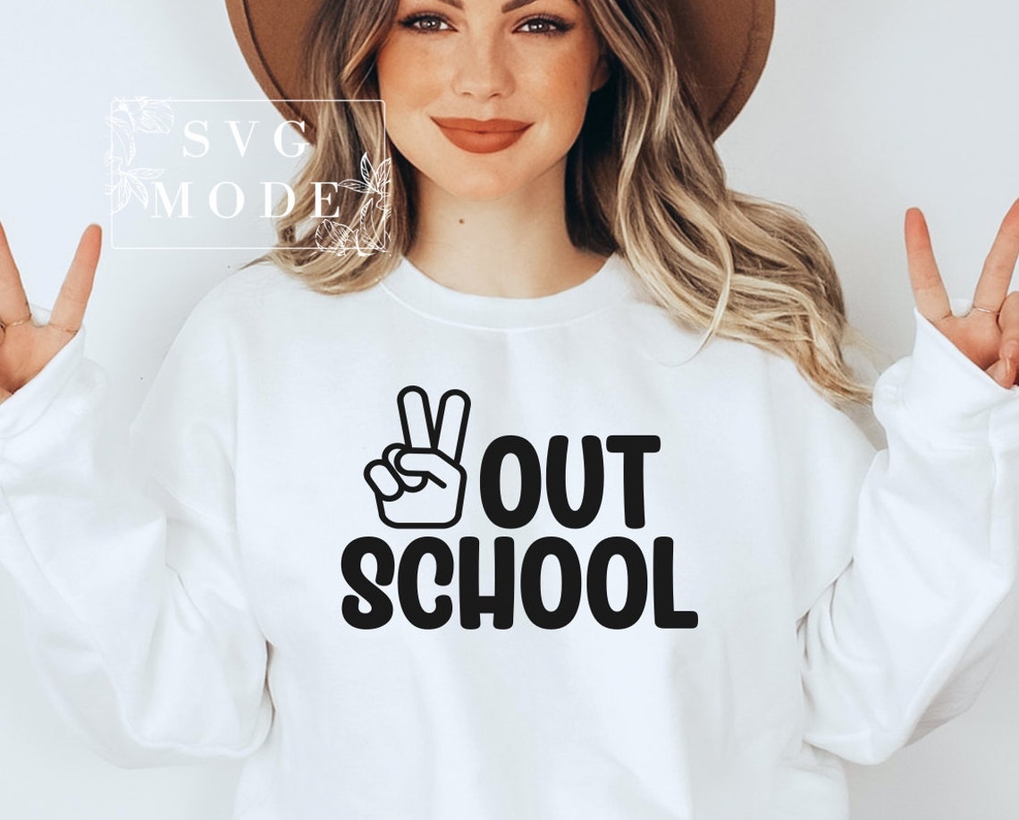 Peace Out School SVG PNG PDF Last Day of School Svg School - Etsy