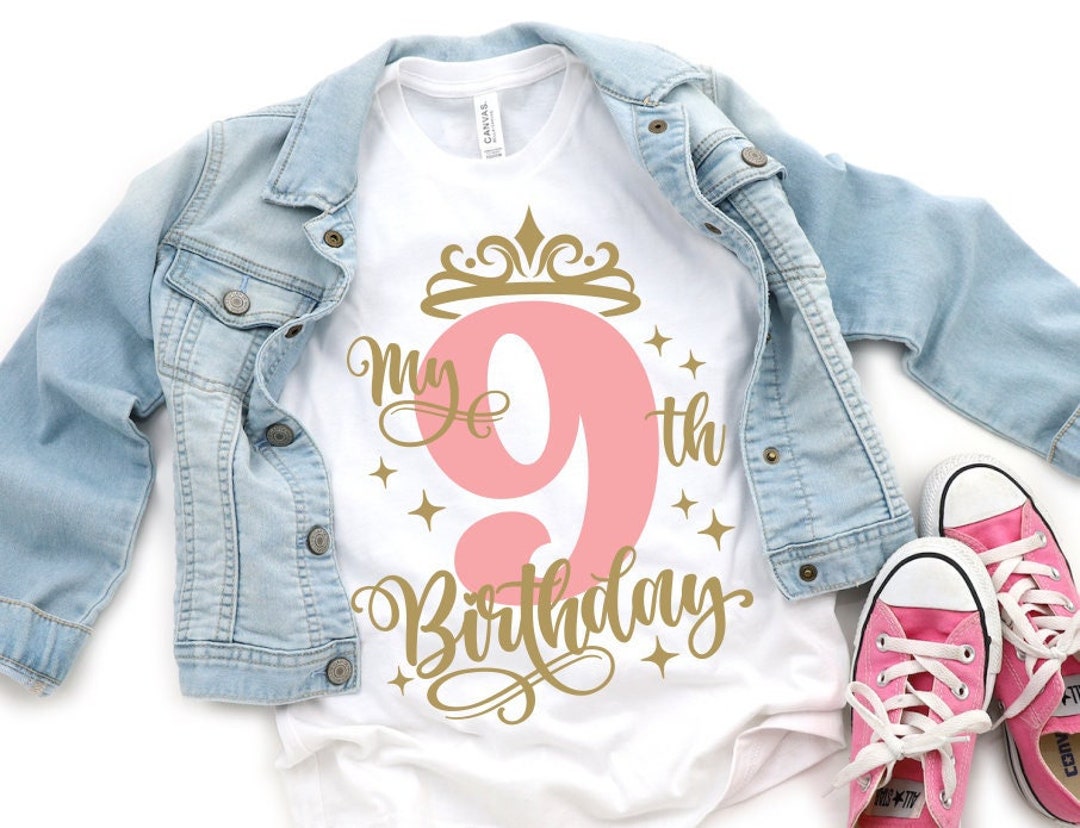 9th Birthday SVG PNG PDF , 9th Birthday Svg, Birthday Svg, 9th Birthday ...