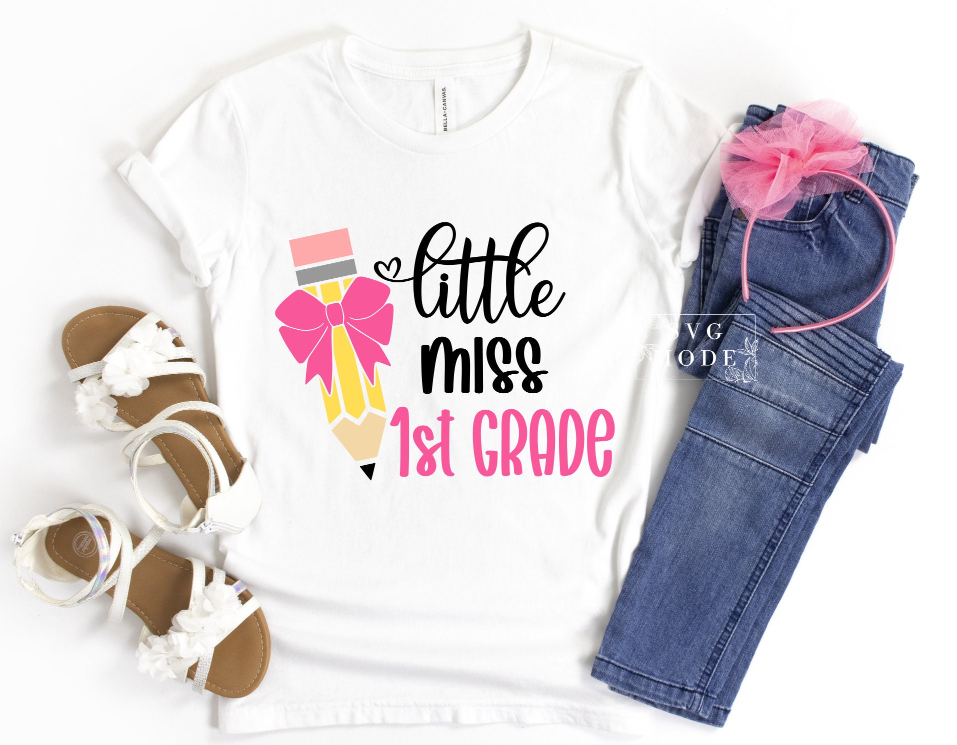 Little Miss First Grade SVG PNG PDF, Hello 1st Grade Svg, Back to ...