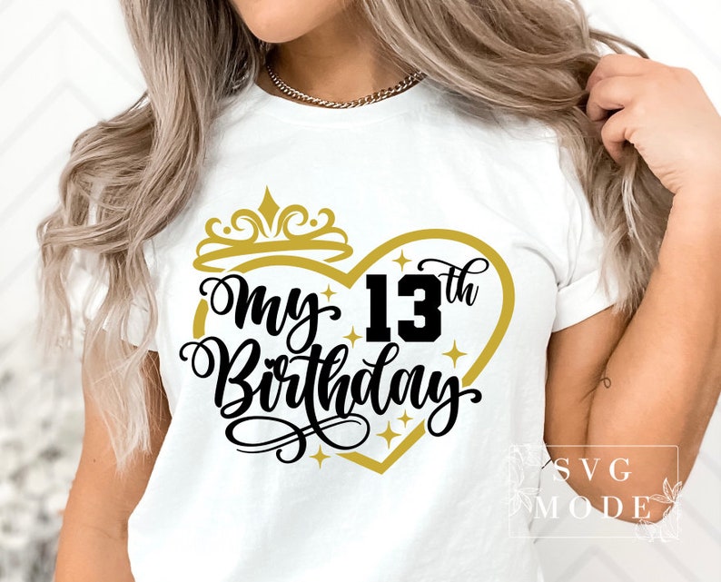 13th Birthday SVG PNG PDF, 13th Birthday Svg, Birthday Svg, 13th ...