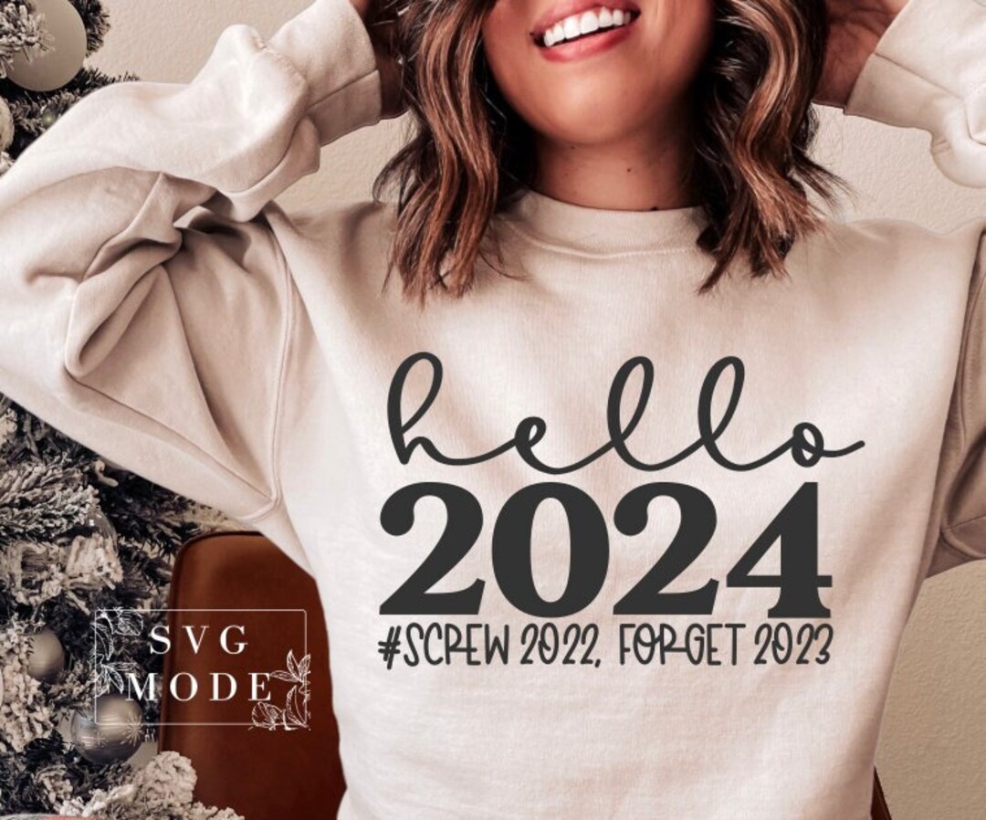 Hello 2024 Svg SVG PNG PDF Funny New Year Svg Welcome 2024 - Etsy Canada
