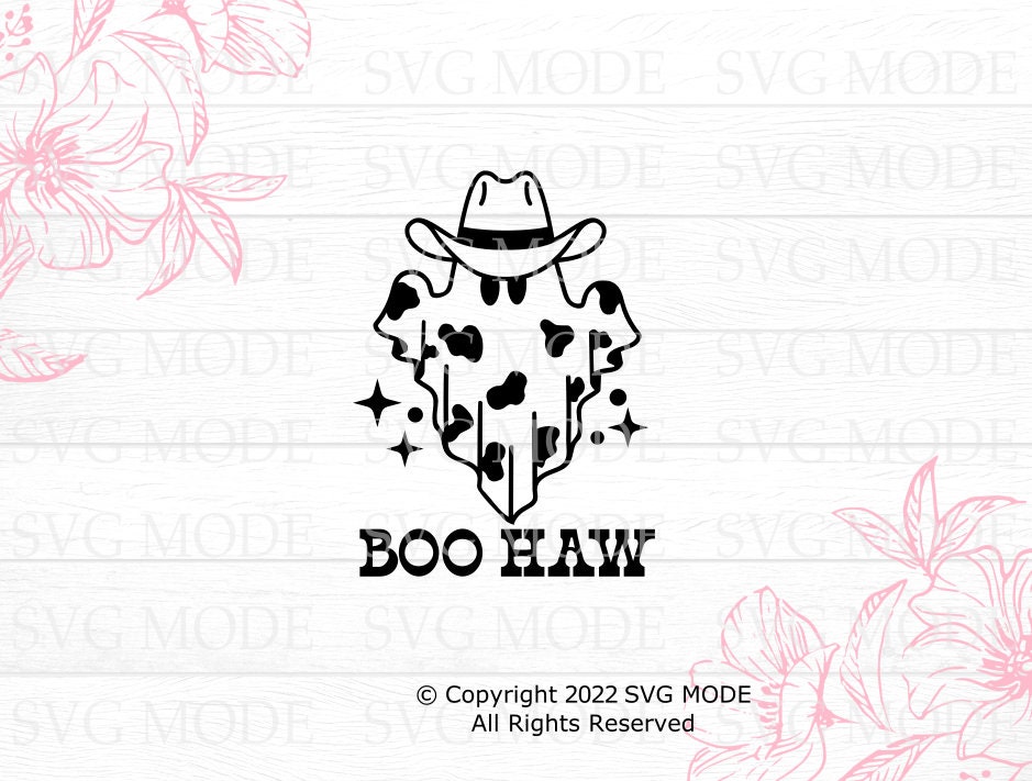 Boo Haw SVG PNG PDF Cowboy Ghost Svg Halloween Svg Funny - Etsy