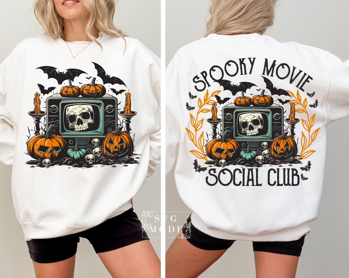 Spooky Movie Social Club PNG, Horror Movie Social Club Png, Spooky ...