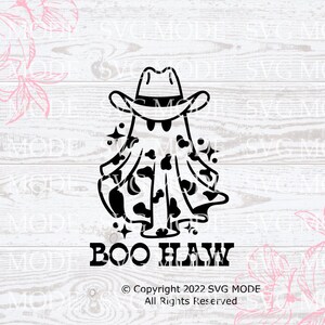 Boo Haw SVG PNG PDF, Cowboy Ghost Svg, Halloween Svg, Funny Halloween ...