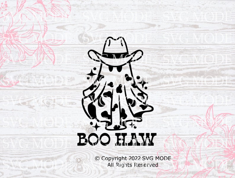 Boo Haw SVG PNG PDF, Cowboy Ghost Svg, Halloween Svg, Funny Halloween ...
