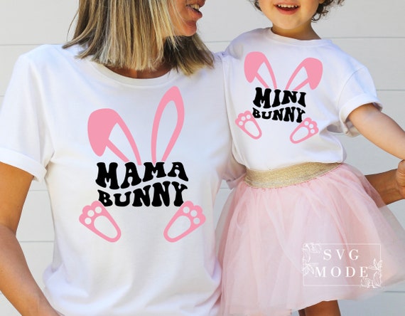 Mama Bunny Svg Mini Bunny Svg Easter Mama Shirt Svg Happy | Etsy