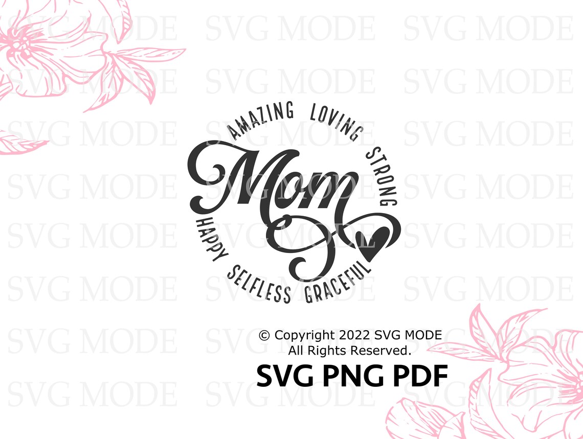 Mom is Strong SVG PNG PDF Happy Mother's Day Svg Mom - Etsy