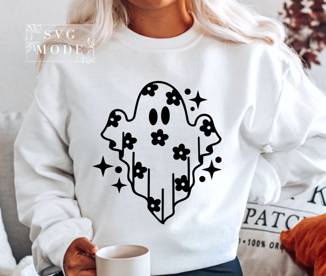 Daisy Ghost Svg, Cute Halloween Svg, Spooky Vibes Svg, Halloween Shirt ...