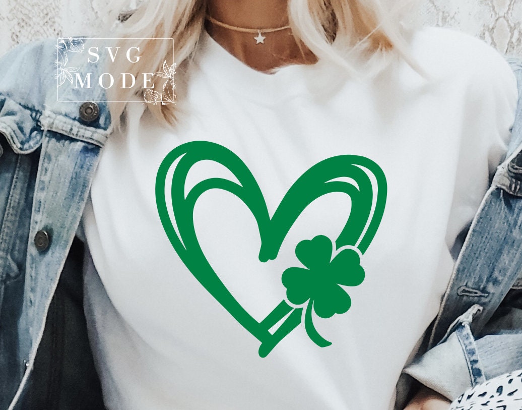 Clover Heart SVG PNG PDF Lucky Svg Shamrock Svg St. - Etsy UK