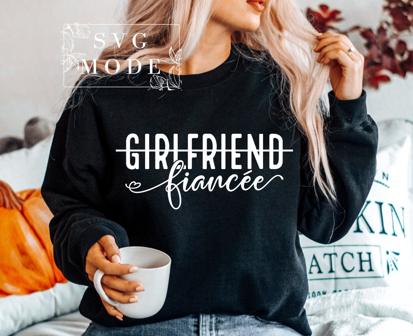 Girlfriend Fiancee SVG PNG PDF, Fiancee Svg, Future Mrs Svg, Engaged ...
