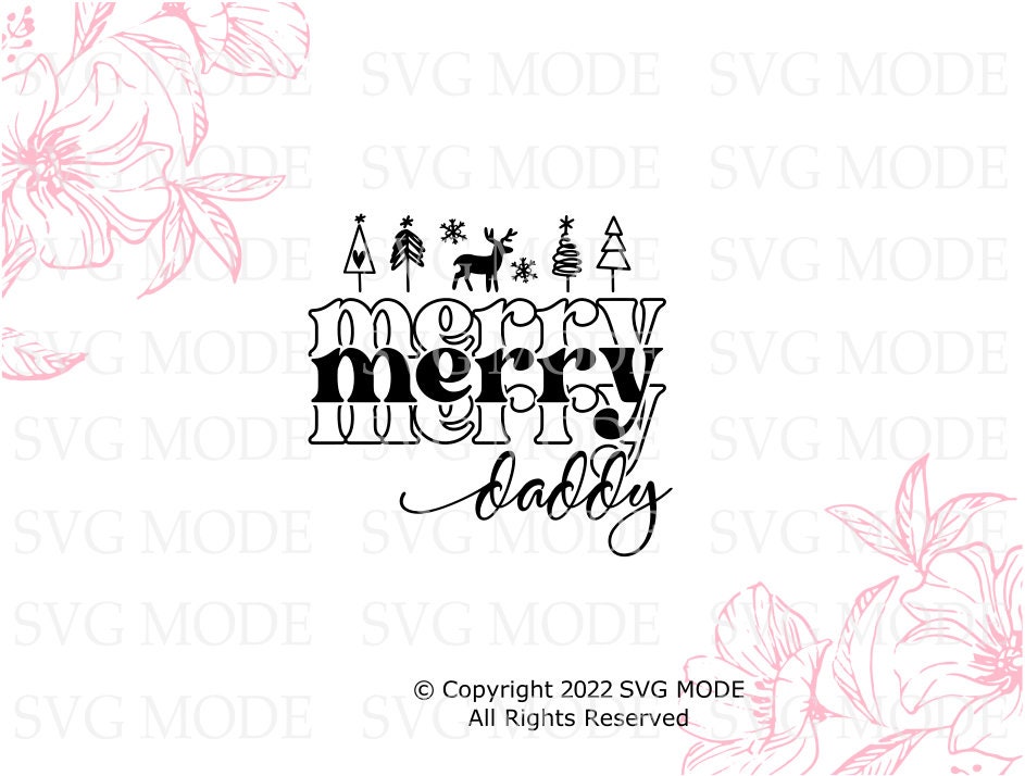 Merry Daddy SVG PNG PDF Daddy Claus Svg Funny Christmas Svg - Etsy