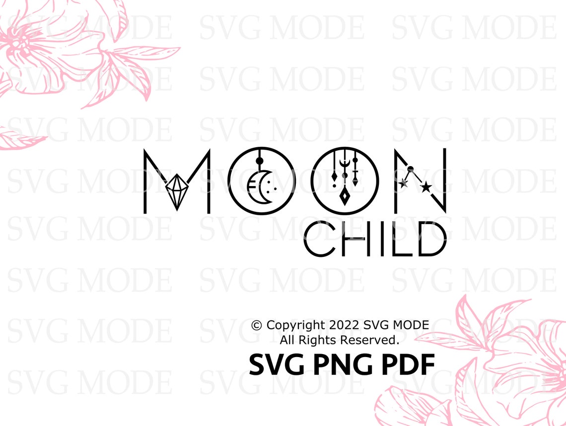 Stay Wild Moon Child SVG PNG Moon Svg Moon Child Svg Moon | Etsy