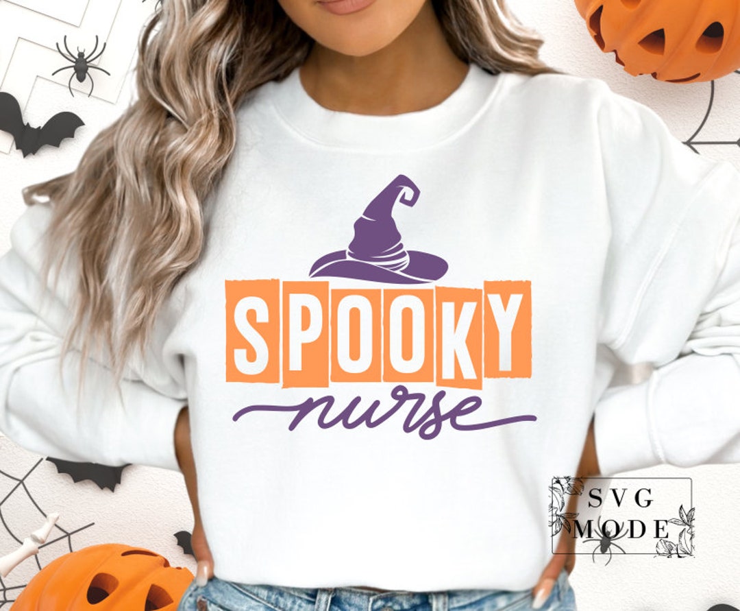 Spooky Nurse SVG PNG, Spooktacular Nurse Svg, Halloween Nurse Svg ...
