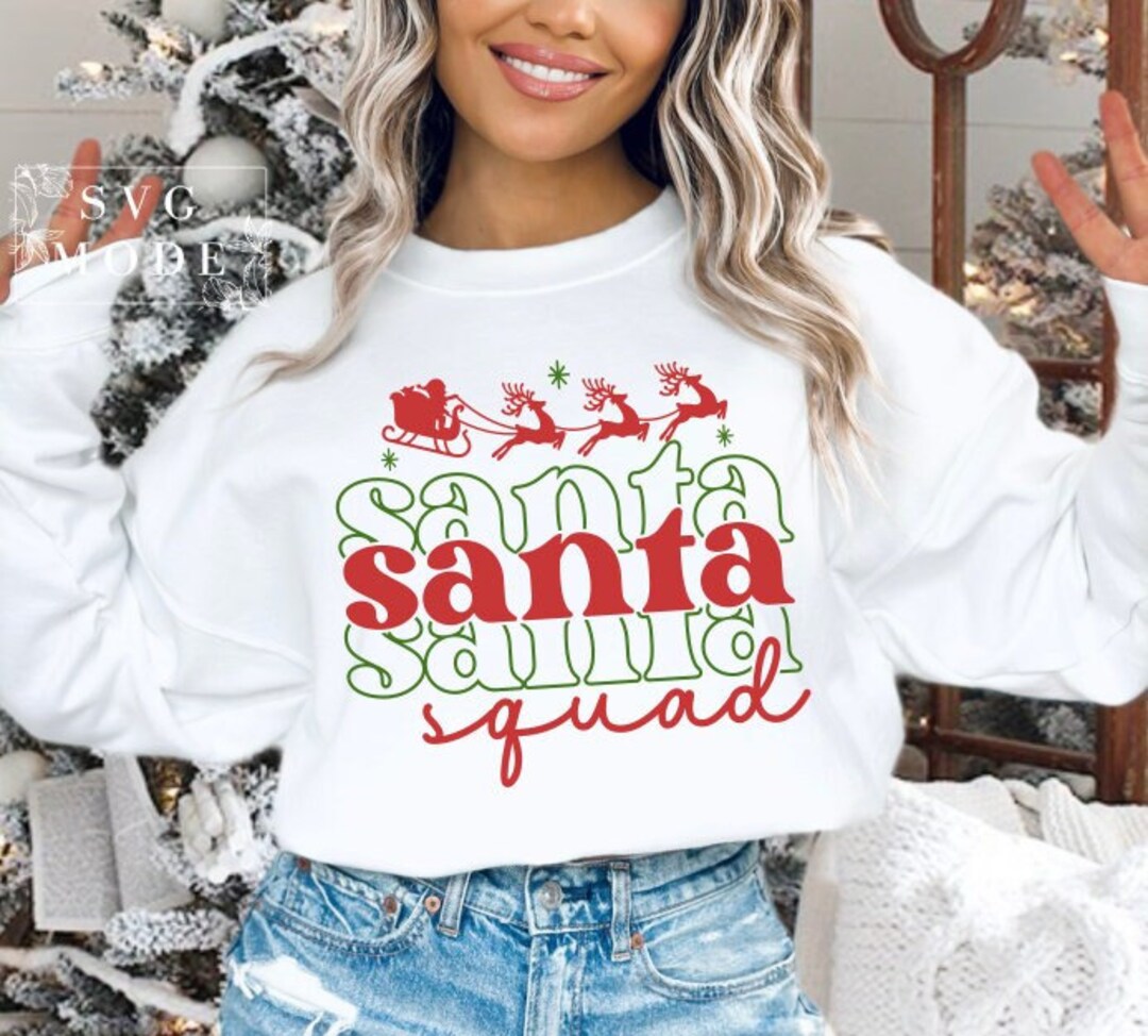 Santa Crew SVG PNG PDF, Christmas Vibes Svg, Merry Christmas Svg, Funny ...