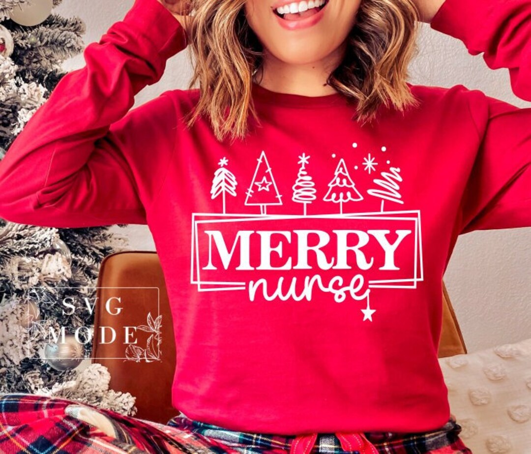 Merry Nurse SVG PNG, Christmas Nurse Svg, Santa's Favorite Nurse Svg ...