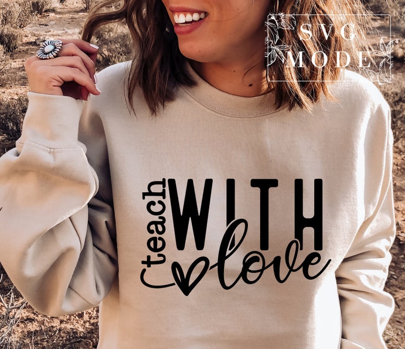 Teach With Love SVG PNG PDF Teacher Life Svg Teacher Quotes - Etsy