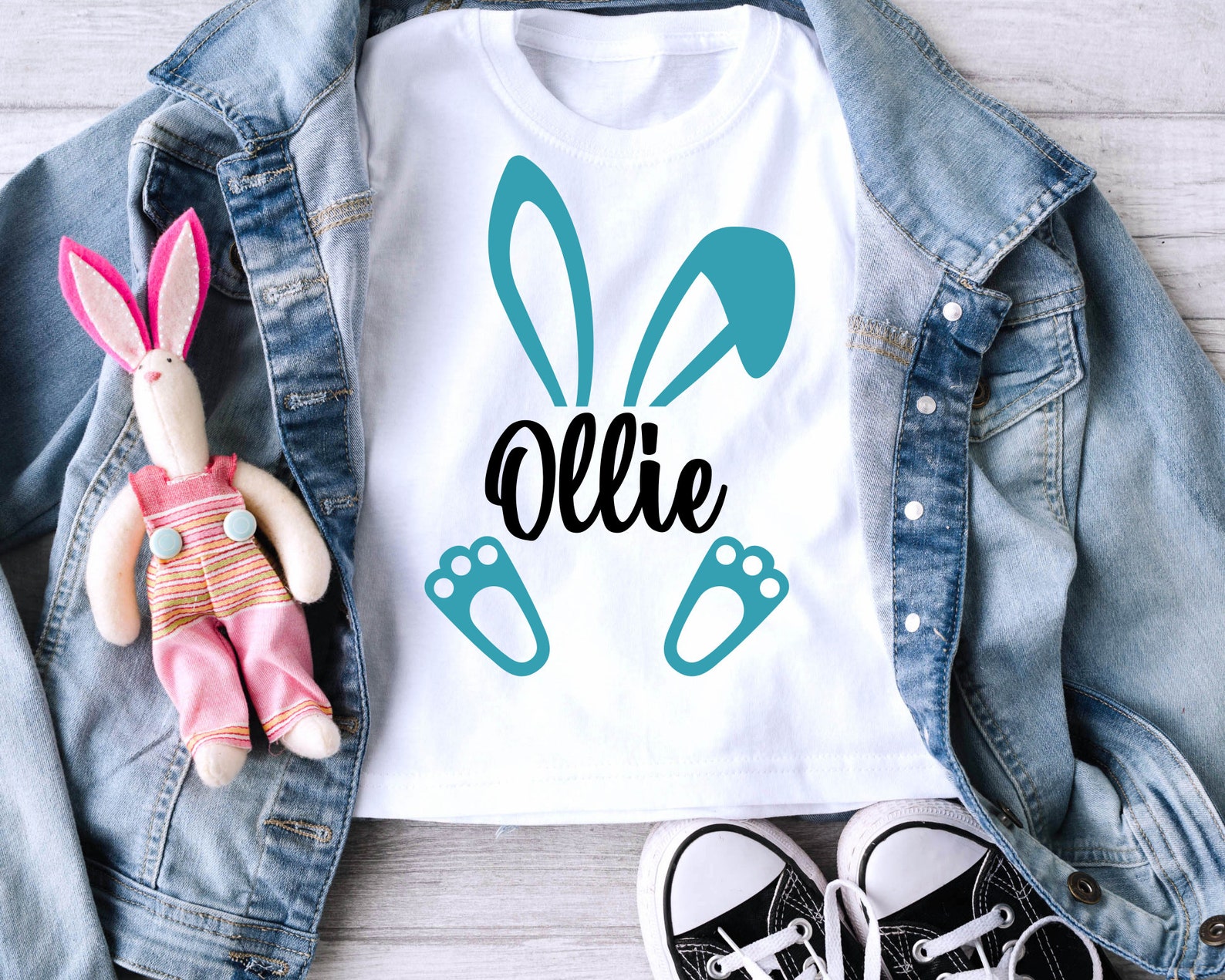Bunny Name Frame SVG PDF PNG Easter Svg Bunny Ears Svg - Etsy