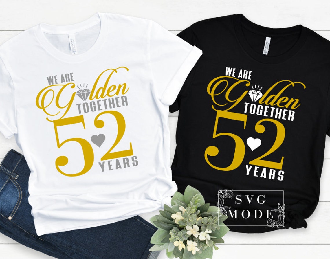 52nd Wedding Anniversary SVG PNG PDF, 52nd Anniversary Svg, 52nd ...