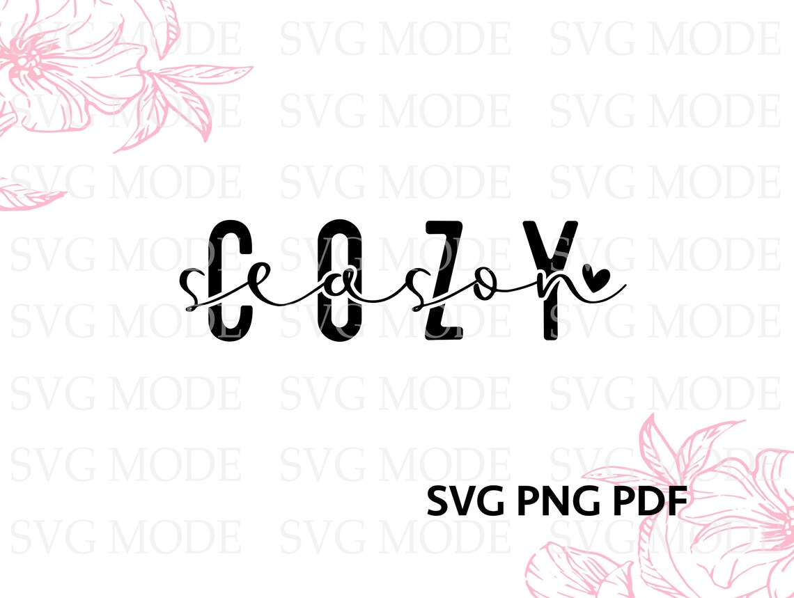 Cozy Season SVG PNG PDF Get Cozy Svg Merry Christmas Svg | Etsy